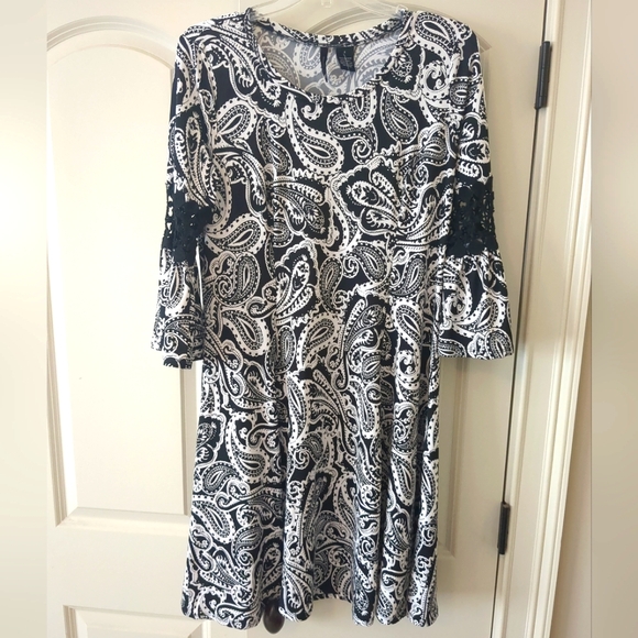 new directions | Dresses | New Directions Black And White Fit And Flare ...